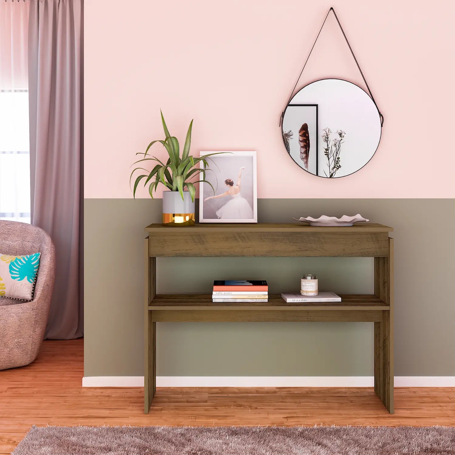 Creta Console Table Pine