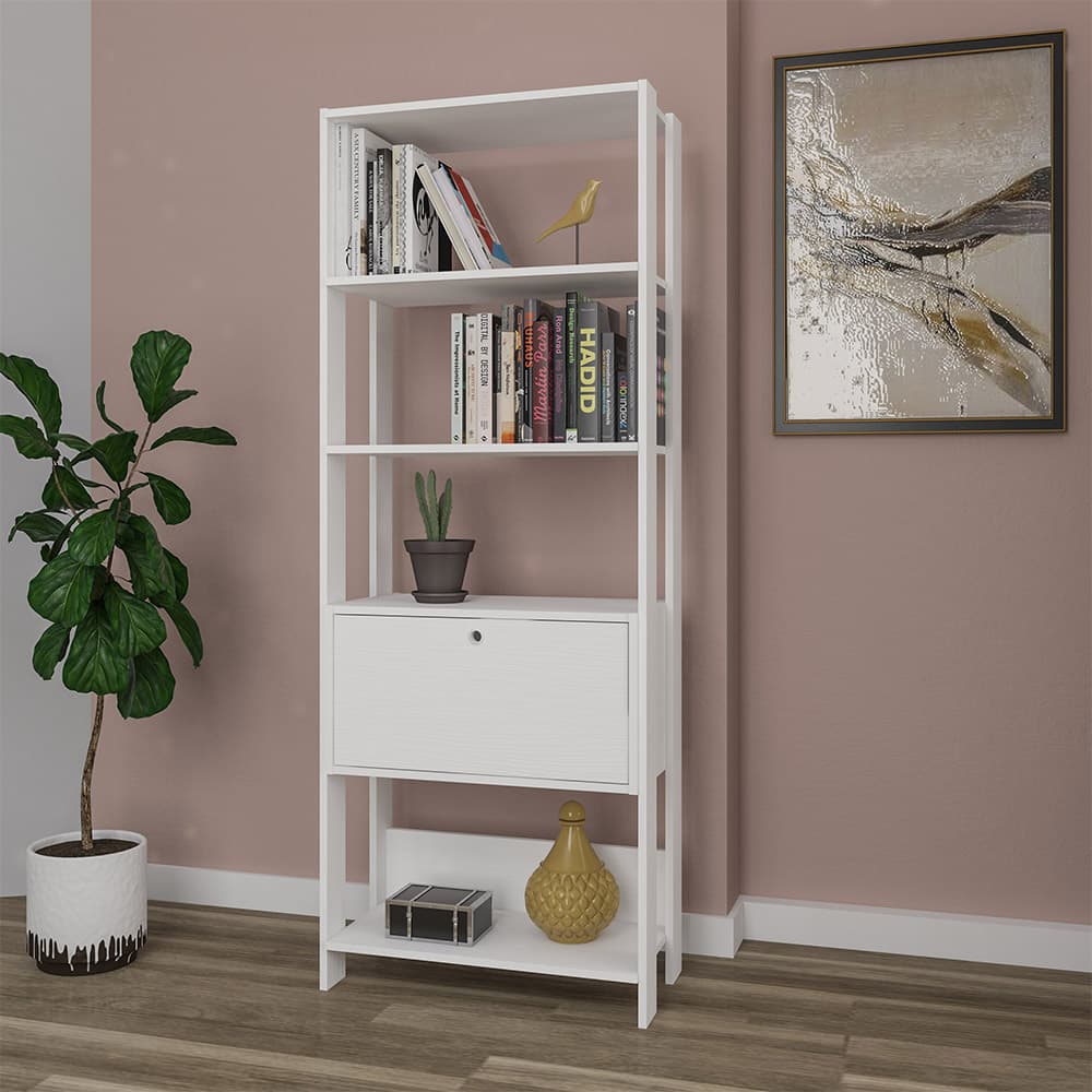 Match Bookcase White